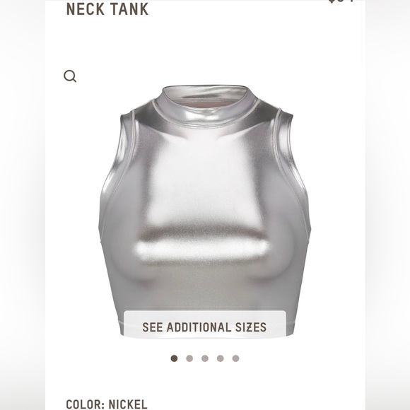 SKIMS | Tops | Skims Swim Mock Neck Tank Size S In Nickel | Poshmark